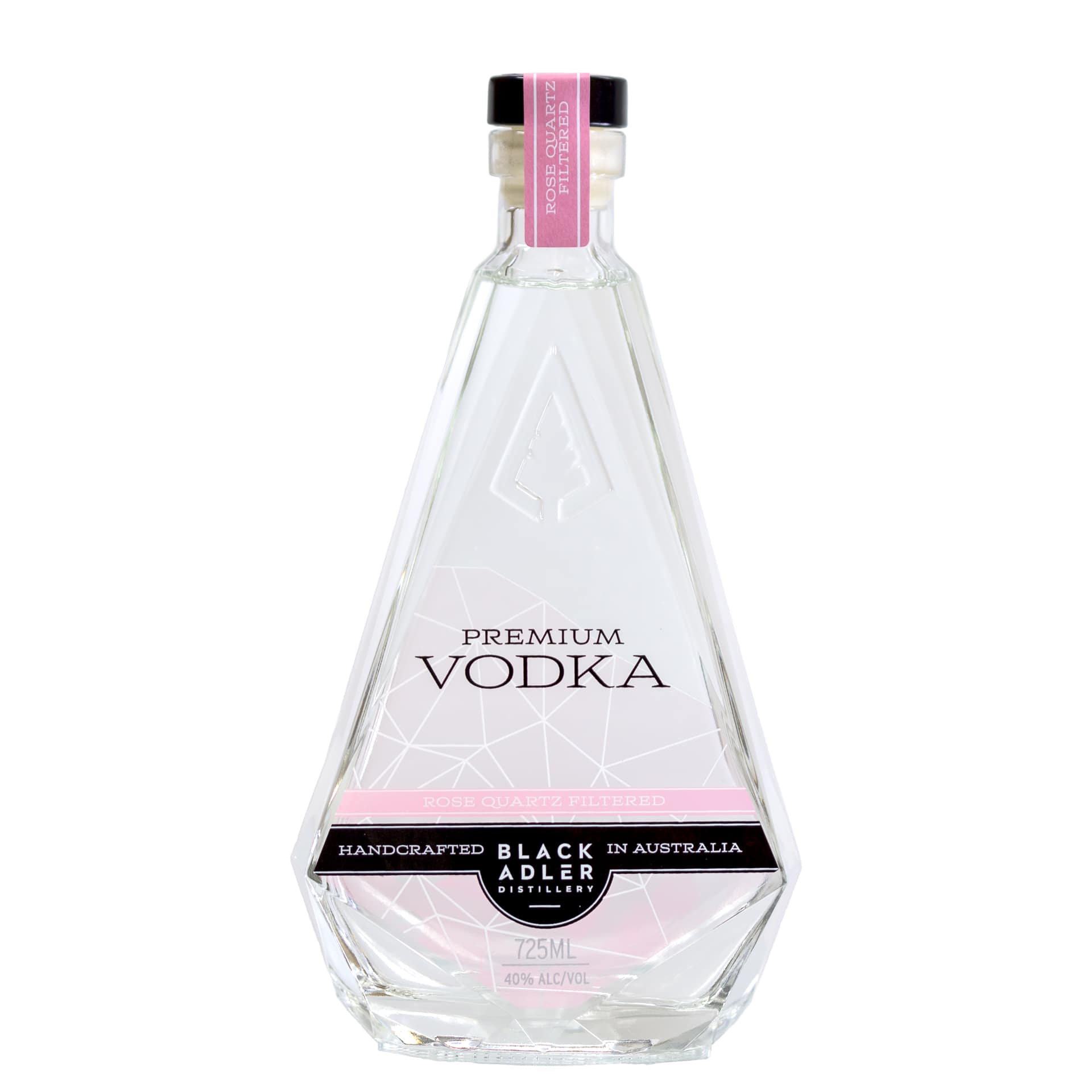 Vodka - Premium 'Rose Quartz Filtered' - 725ml 40% ACL/VOL – Black ...
